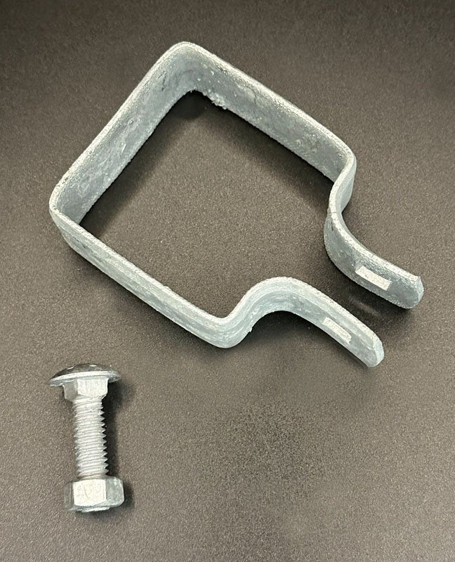 2-1/2" Square Band with 5/16" x 1-1/4" Galvanized Carriage Bolt & Nut ...