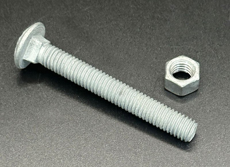 3/8" x 4" Carriage Head Bolt & Nut – Atlas Greenhouse