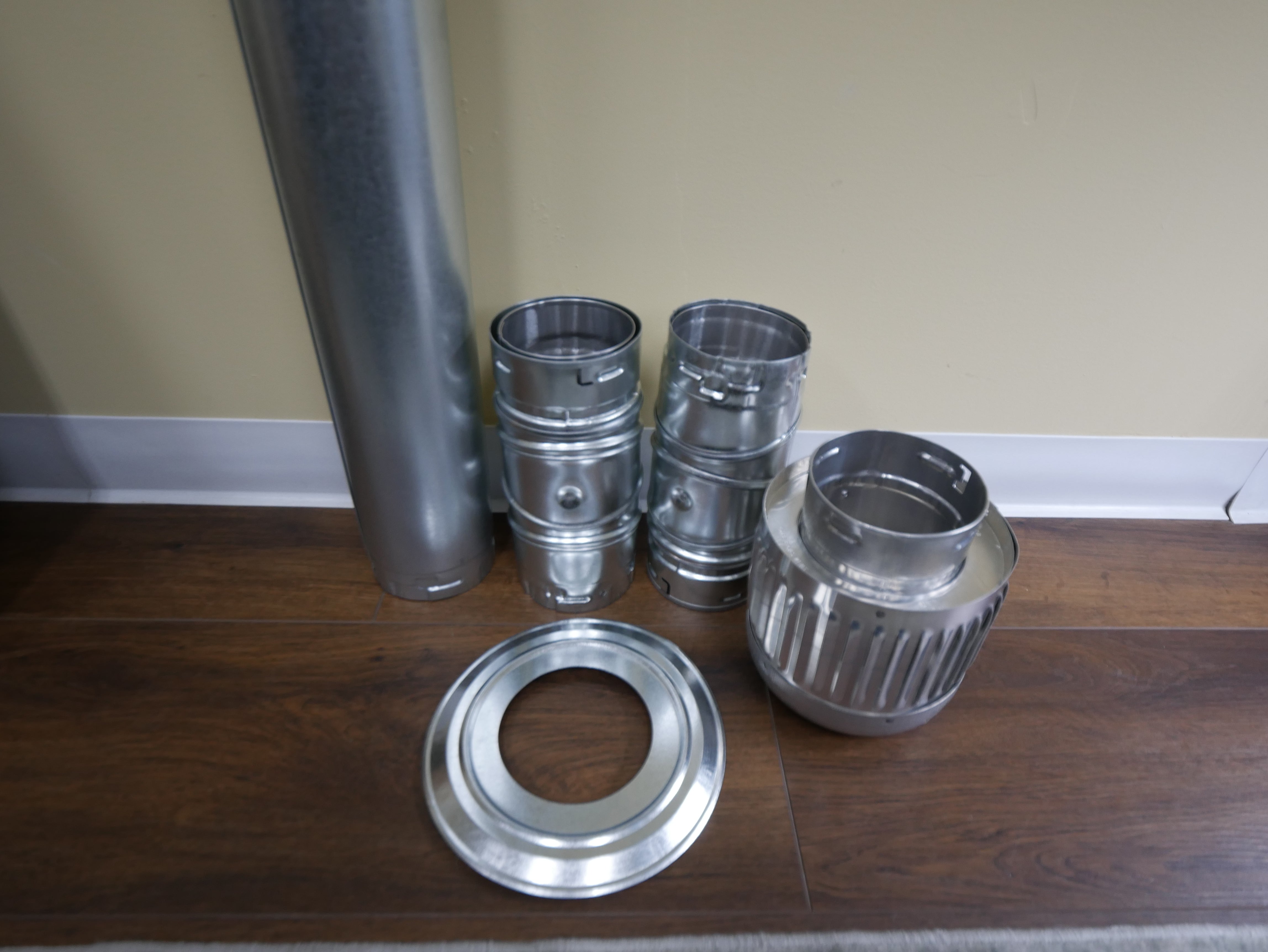 5" Double Wall Vent Pipe Kit for Power Vented Heaters to Include: 1 - – Atlas Greenhouse