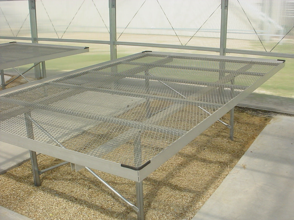 6' x 10' Portable Bench with retaining lip and expanded metal top ...